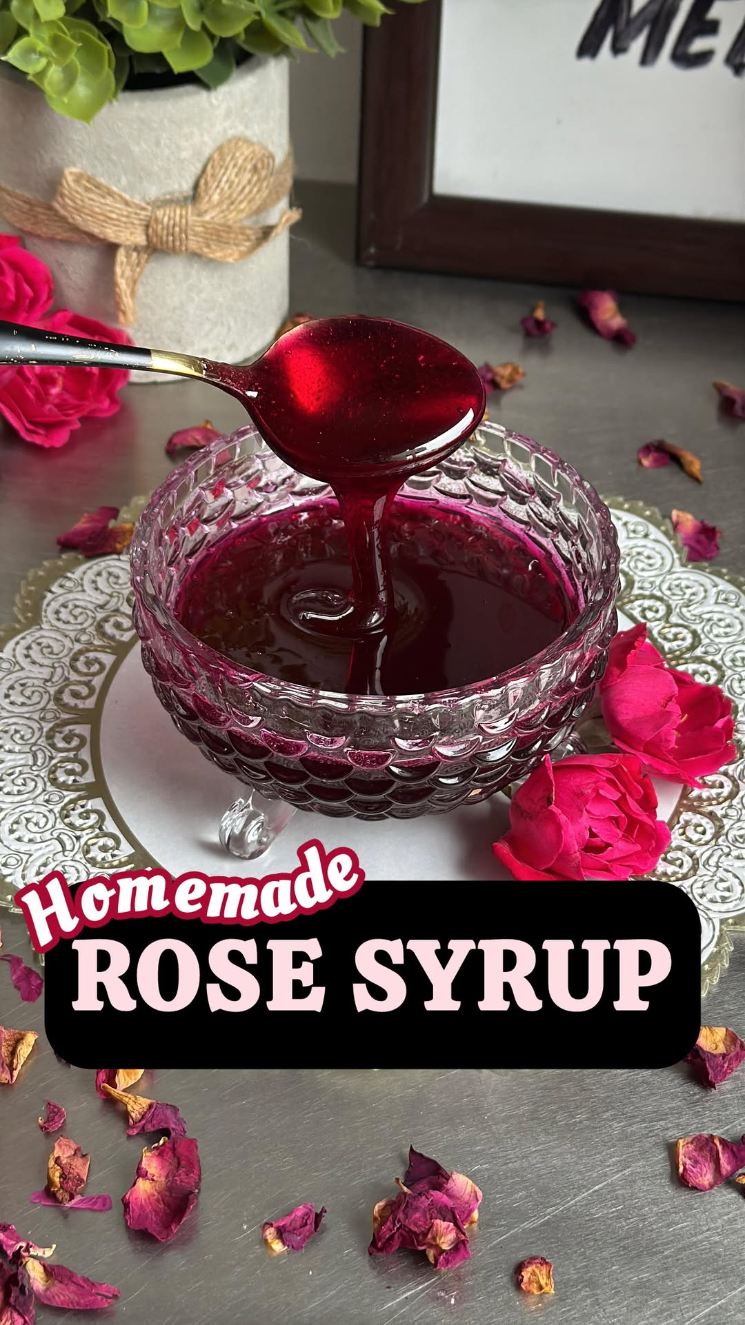 Homemade Rose Syrup | Ossoro